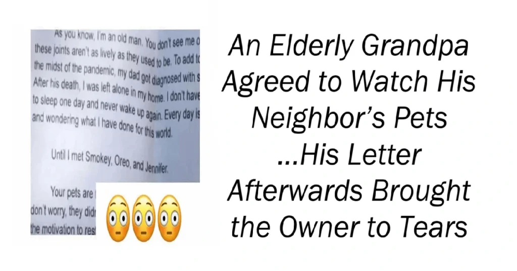 An Elderly Grandpa Agreed to Watch His Neighbor’s Pets